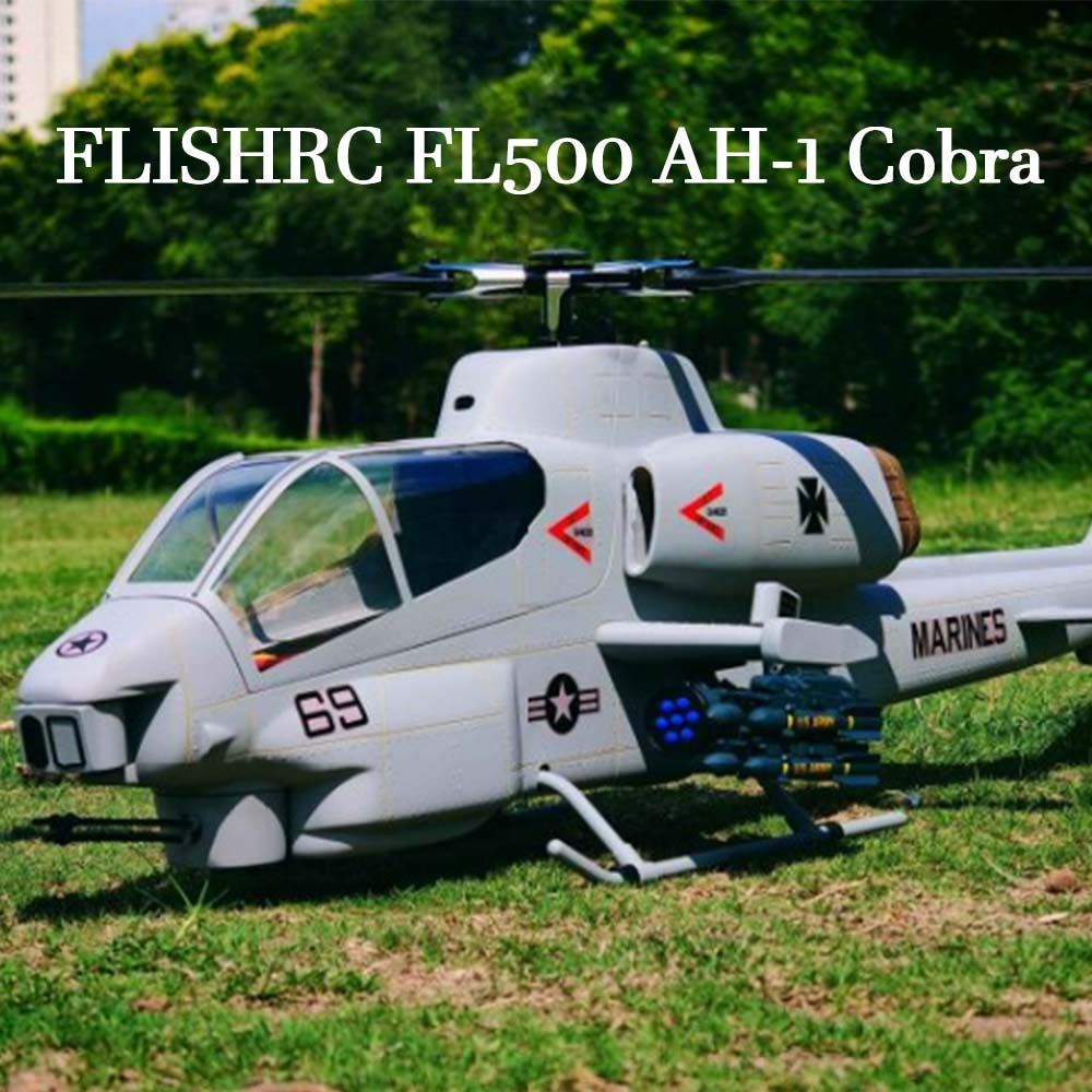 FLISHRC FL500 AH-1 Cobra Large-Scale GPS RC Helicopter – Precision Fli ...