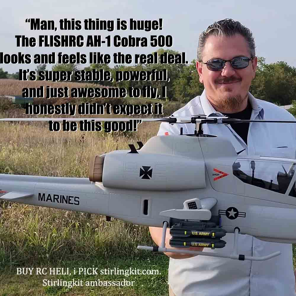 FLISHRC FL500 AH-1 Cobra Large-Scale GPS RC Helicopter – Precision Fli ...